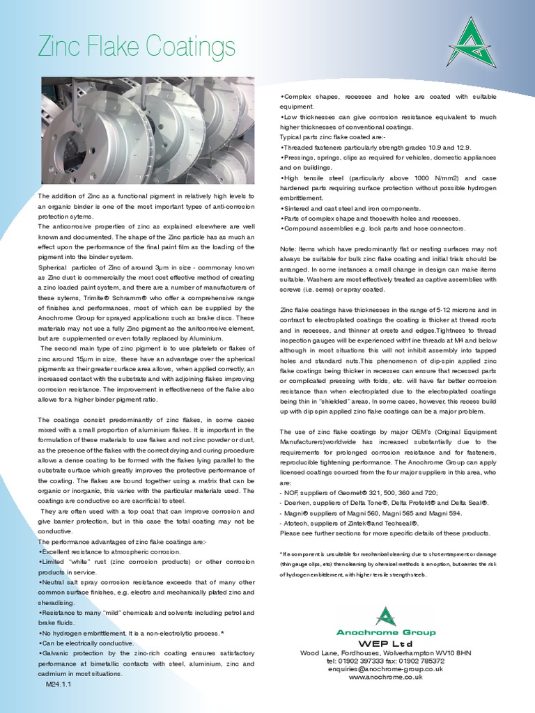 Zinc Flake Coatings | PDF | Procedural Knowledge | Corrosion