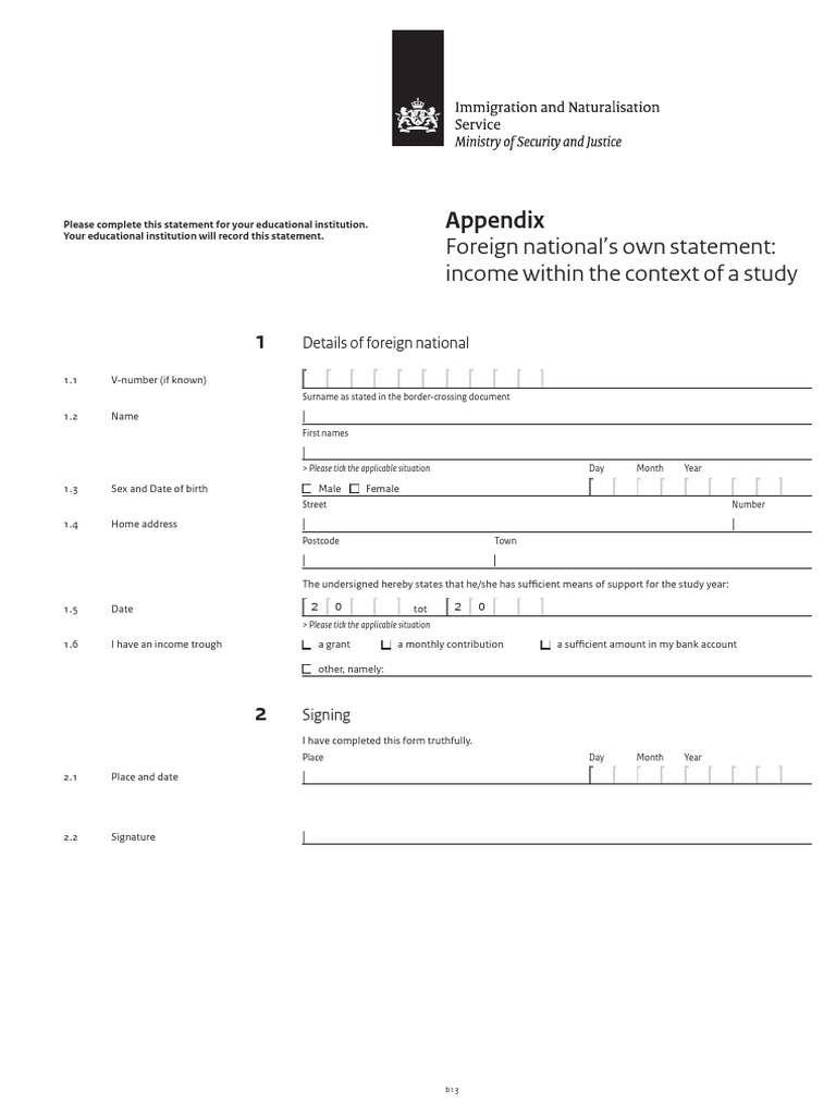 Foreign National Income Statement Form | PDF | Business