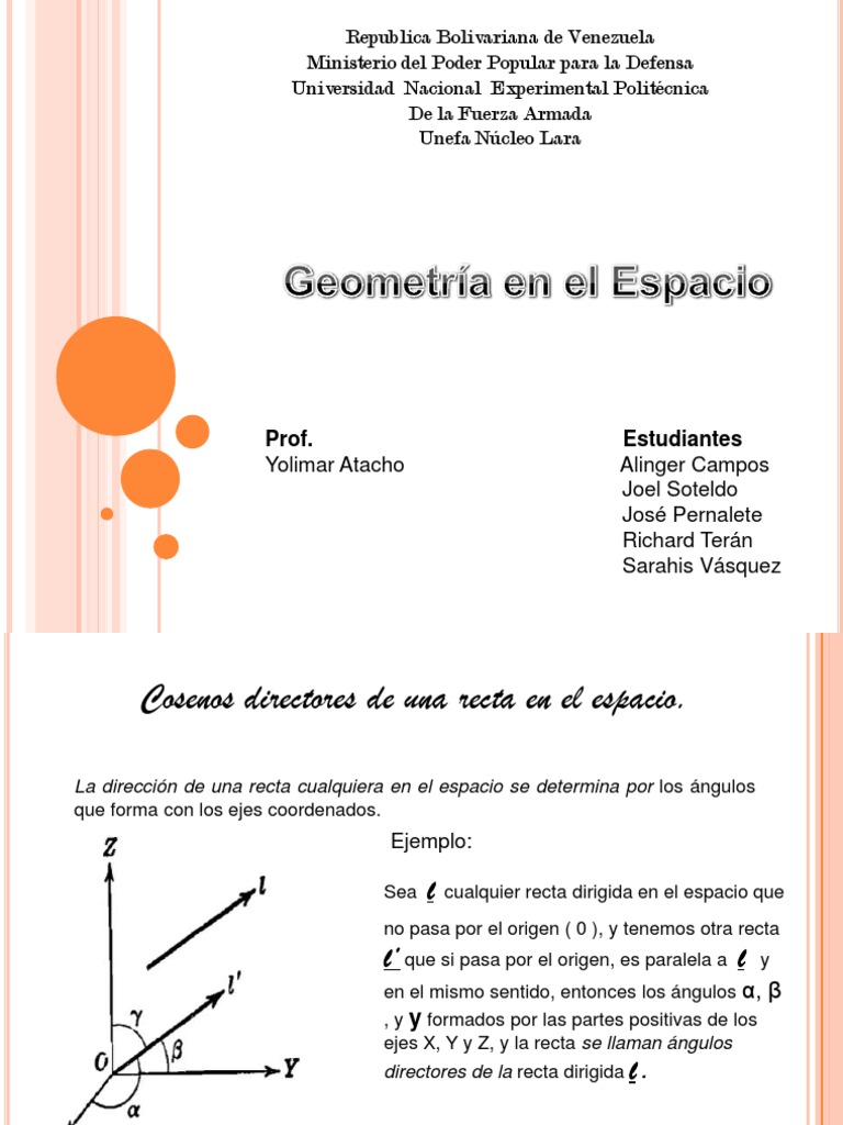 Geometria Del Espacio | PDF | Línea (geometría) | Triángulo