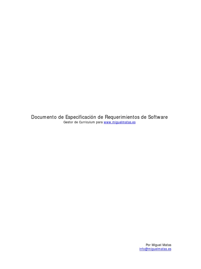 Ejemplo de SRS | PDF | Programador | Software