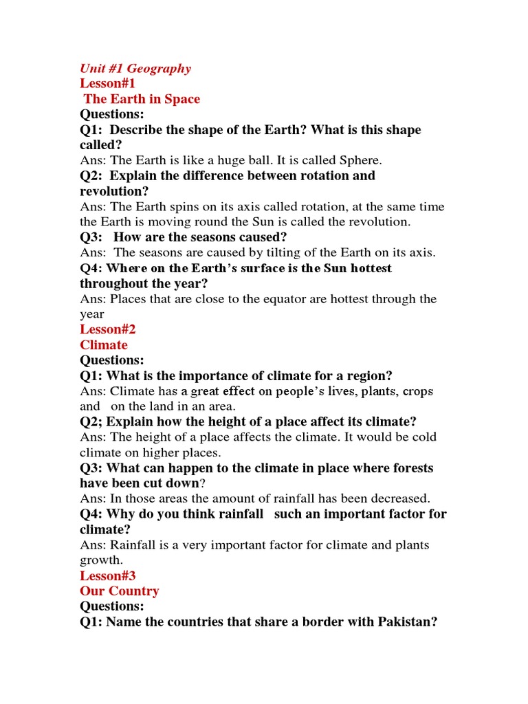 S.ST Notes | PDF | Indus River | Rotation