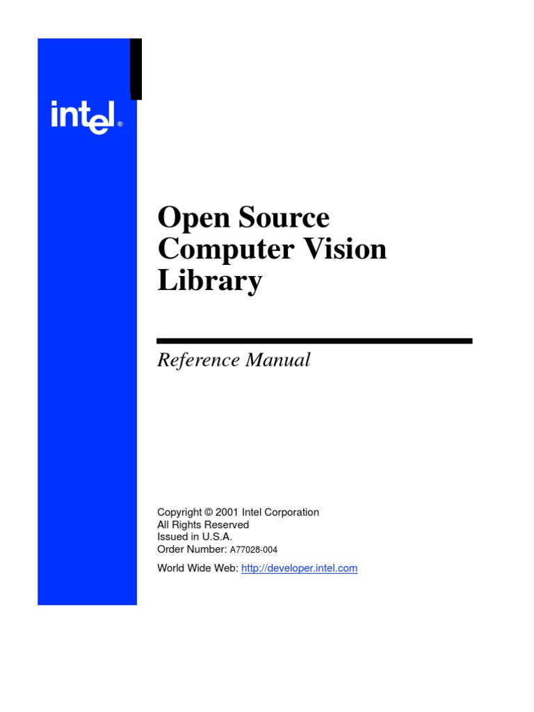 Open Source Computer Vision Library: Reference Manual | PDF | Computer ...