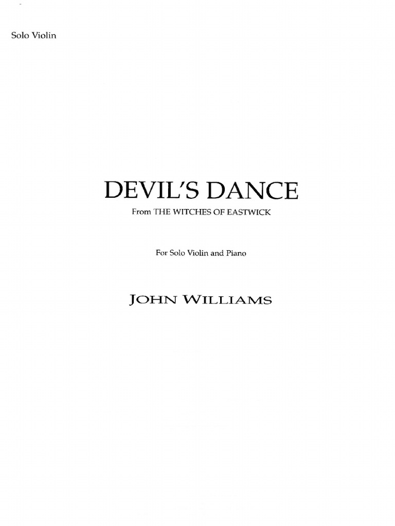 Williams - Devil's Dance (Violin Part) PDF | PDF