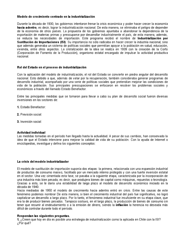Modelo ISI | PDF | Industrialización | Industrias