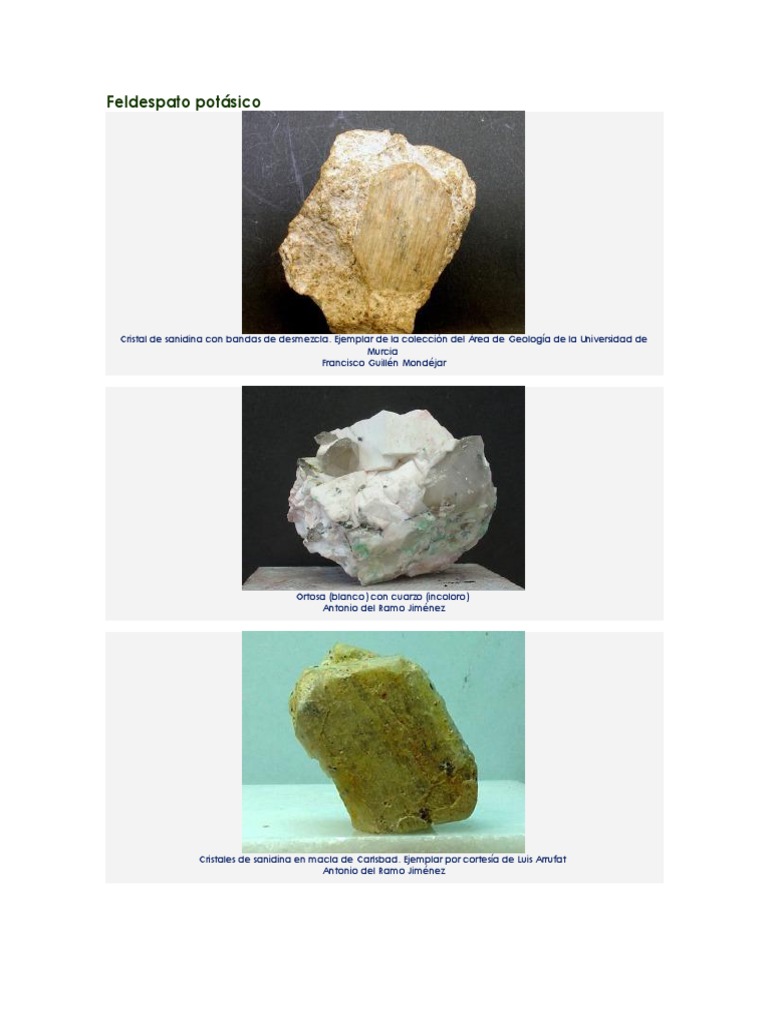 Feldespato Potásico | PDF | Minerales | Granito