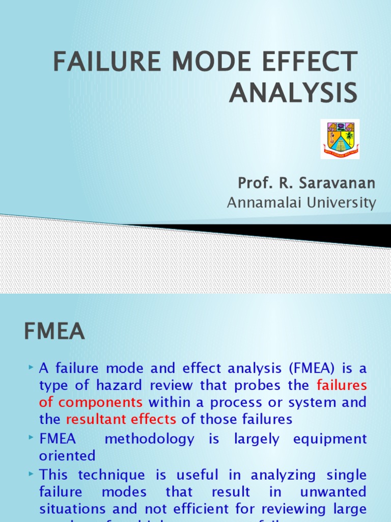 Failure Mode Effect Analysis New | PDF | Systems Theory | Systems Science