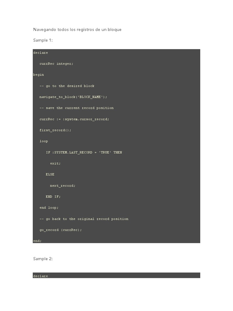 FORMS Navegando Todos Los Registros de Un Bloque | PDF | Computer Programming | Software Engineering
