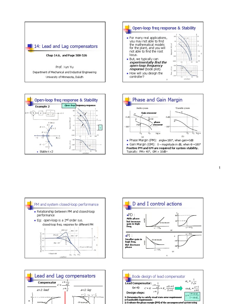 Open-loop Frequency Response & Stability: PM and GM Analysis | PDF | Control Theory ...