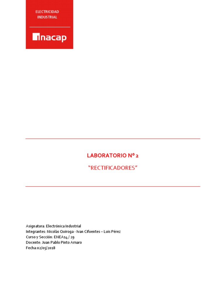 Final Informe 1 Diodos | PDF | Rectificador | Diodo