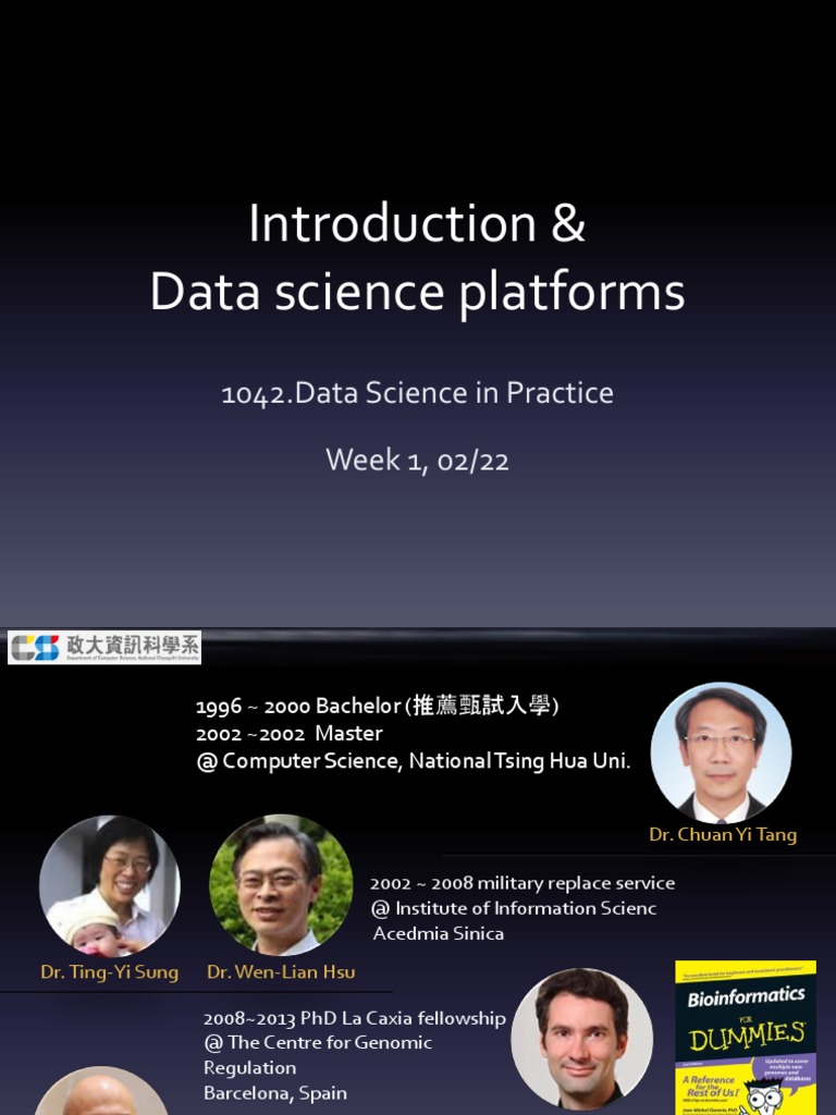Introduction And Data Science Platforms Pdf R Programming Language Data Science