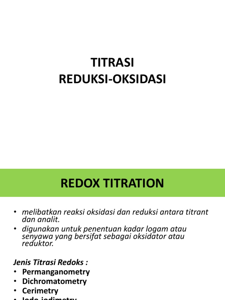 Titrasi Redoks | PDF