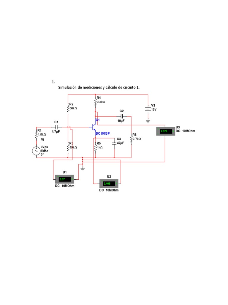 Medición y Análisis del Transistor BC107BP | PDF | Unidades de medida ...