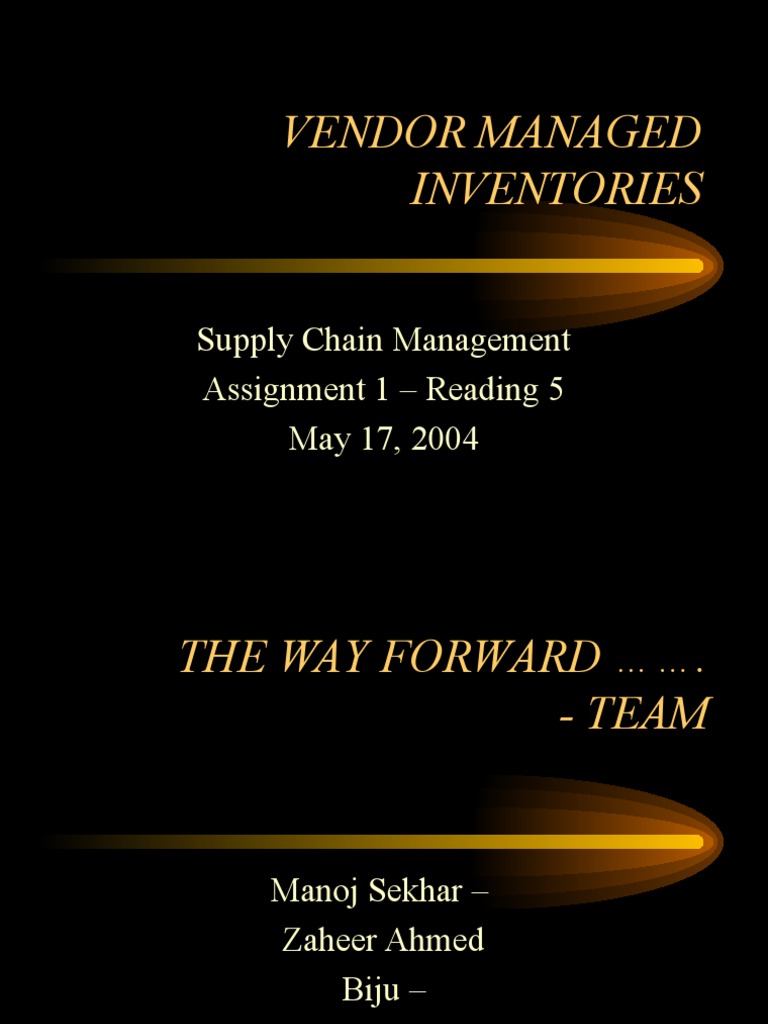 Vendor Managed Inventories | PDF | Inventory | Point Of Sale