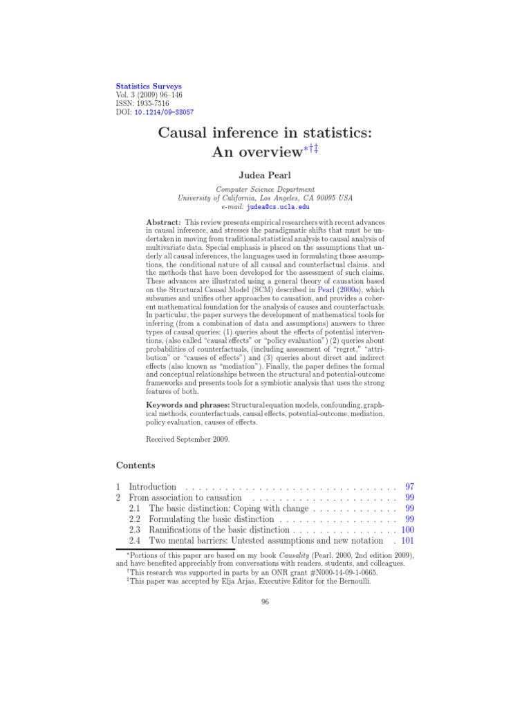 Causal Inference in Statistics: An Overview | PDF | Confounding | Causality