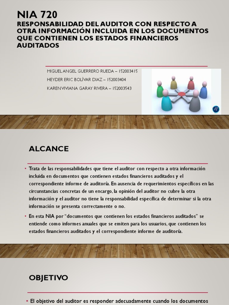Nia 720 | PDF | Contralor | Contabilidad y Auditoria