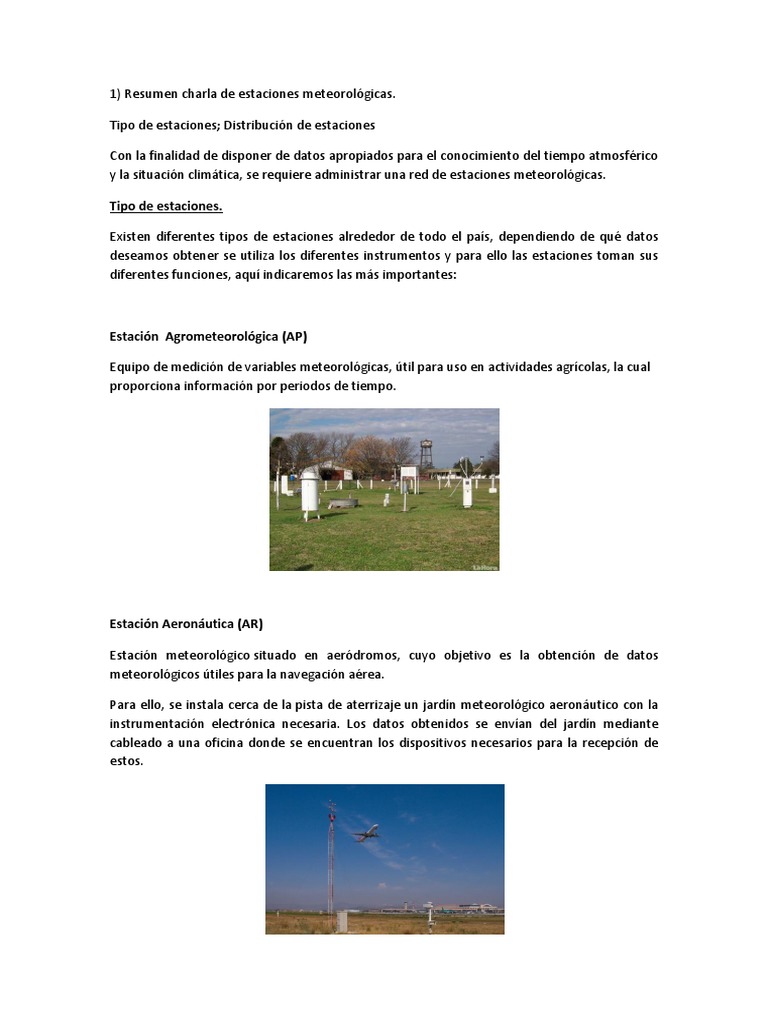 Estaciones Meteorologicas | PDF | Meteorología | Precipitación