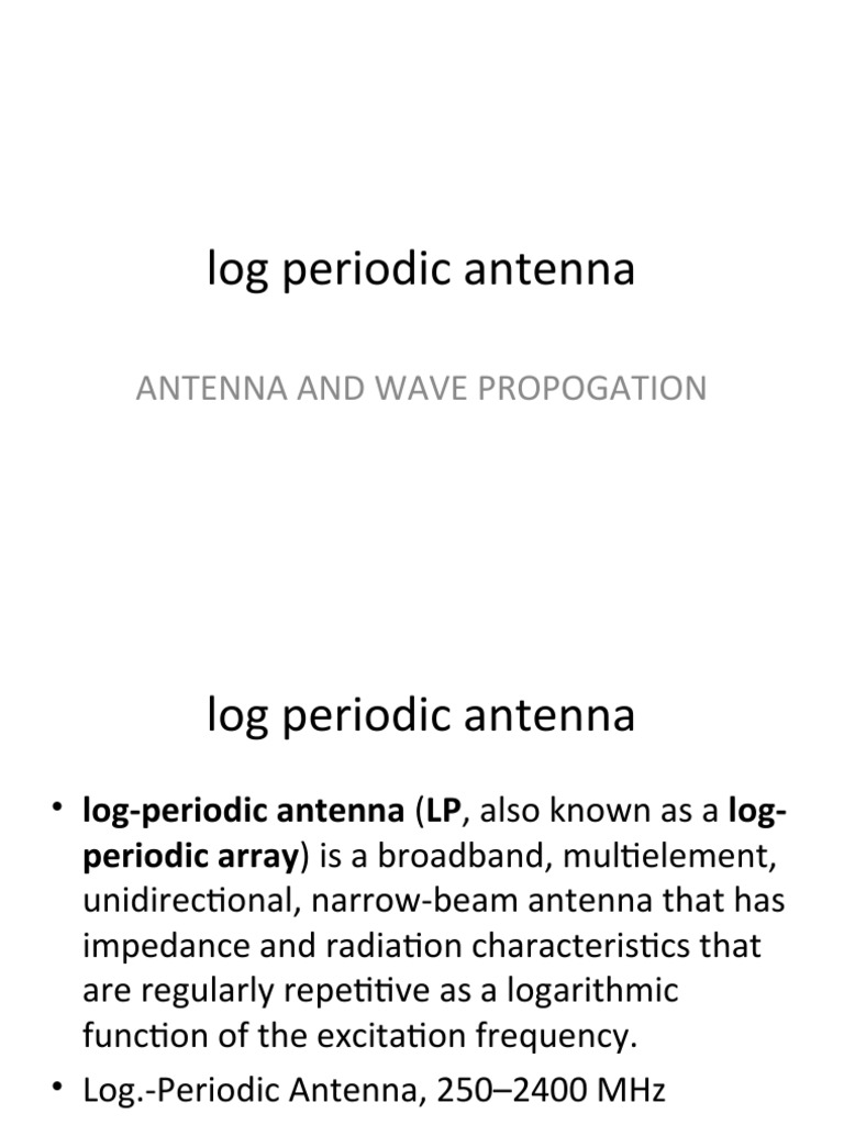 Log Periodic Antenna | PDF