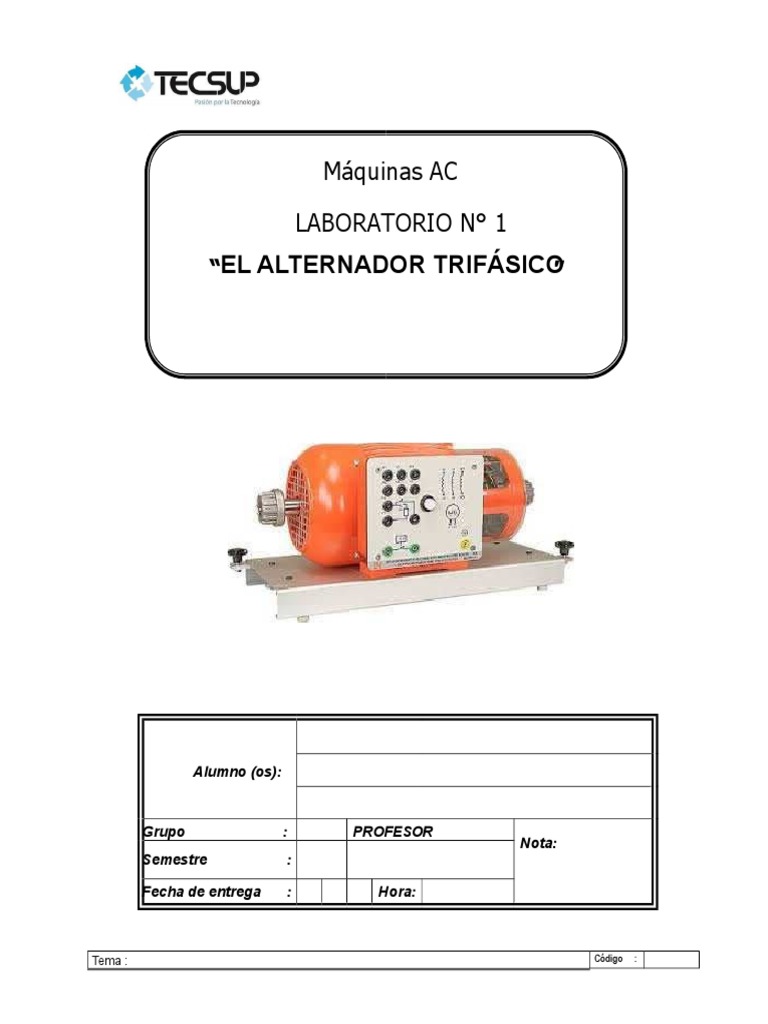 Ac Lab | PDF | Generador eléctrico | voltaje