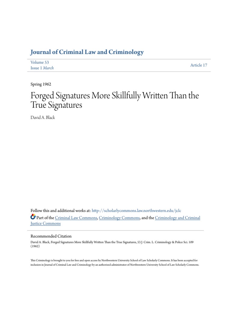 Forged Signatures More Skillfully Written Than The True Signatures ...