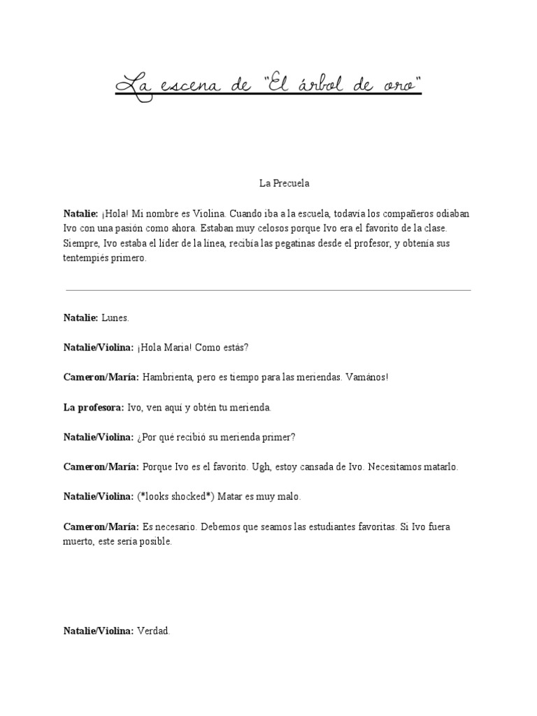 El Arbol de Oro Skit | PDF | Ocio