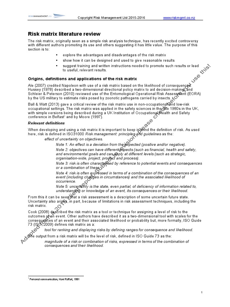 Risk Matrix | PDF | Risk | Risk Management