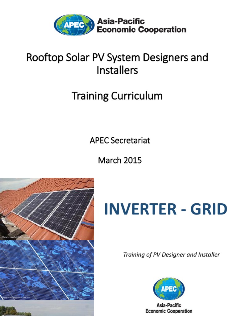 Rooftop Solar PV System Designers and Installers Training Curriculum ...