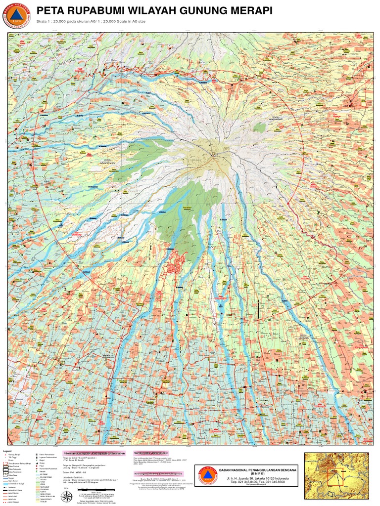 Peta Rupa Bumi Wilayah Merapi | PDF