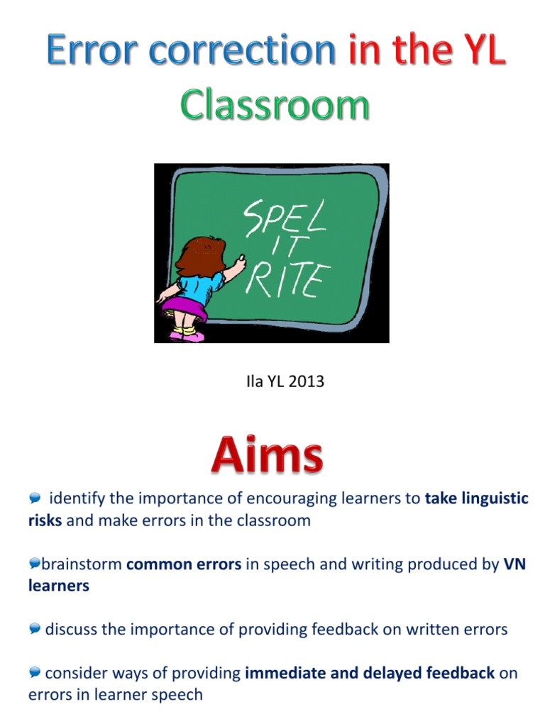 Error Correction Powerpoint | PDF | Teachers | Learning