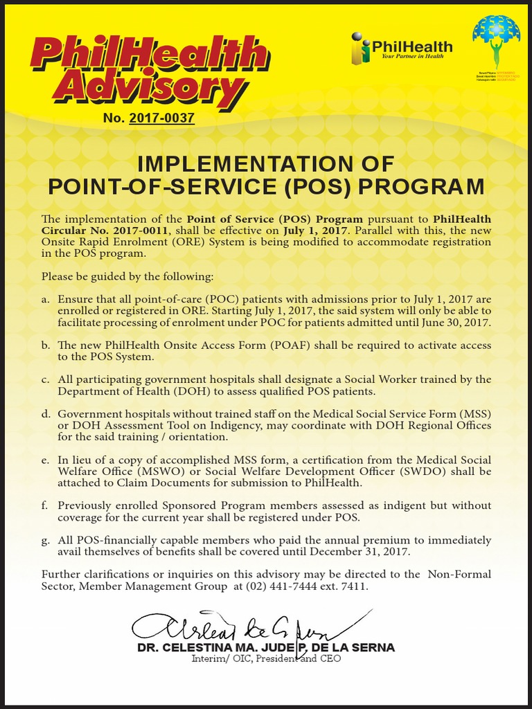 PhilHealth Point-of-Service Program Guide | PDF