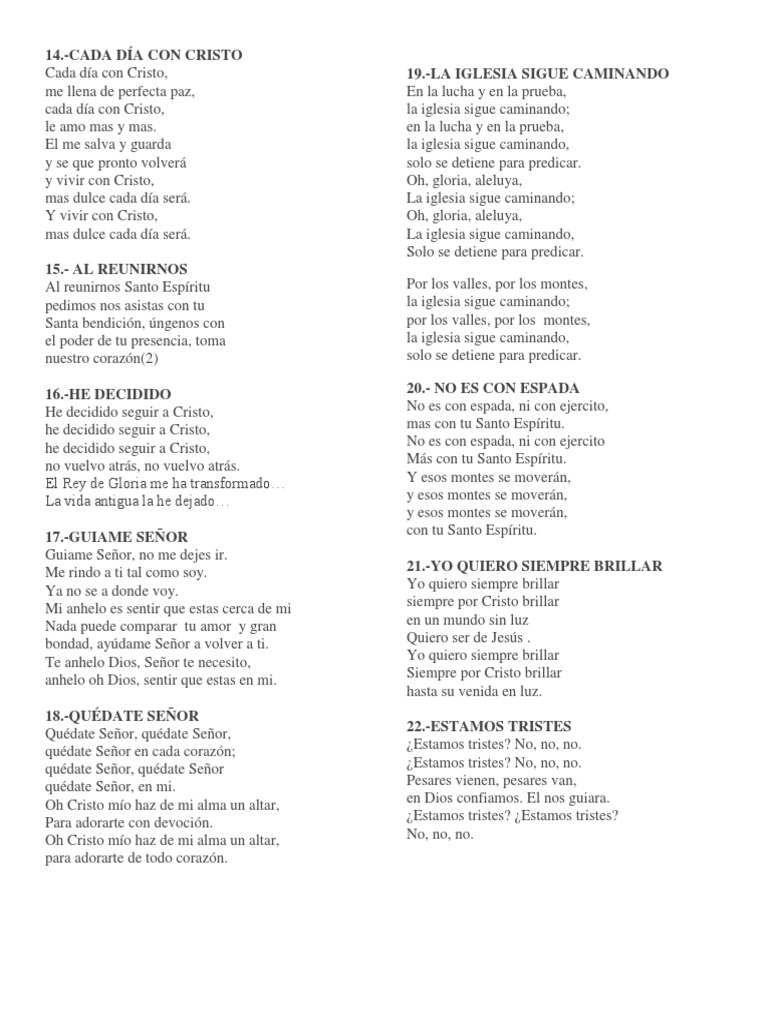 CORITOS | PDF | Cristo (título) | Oración