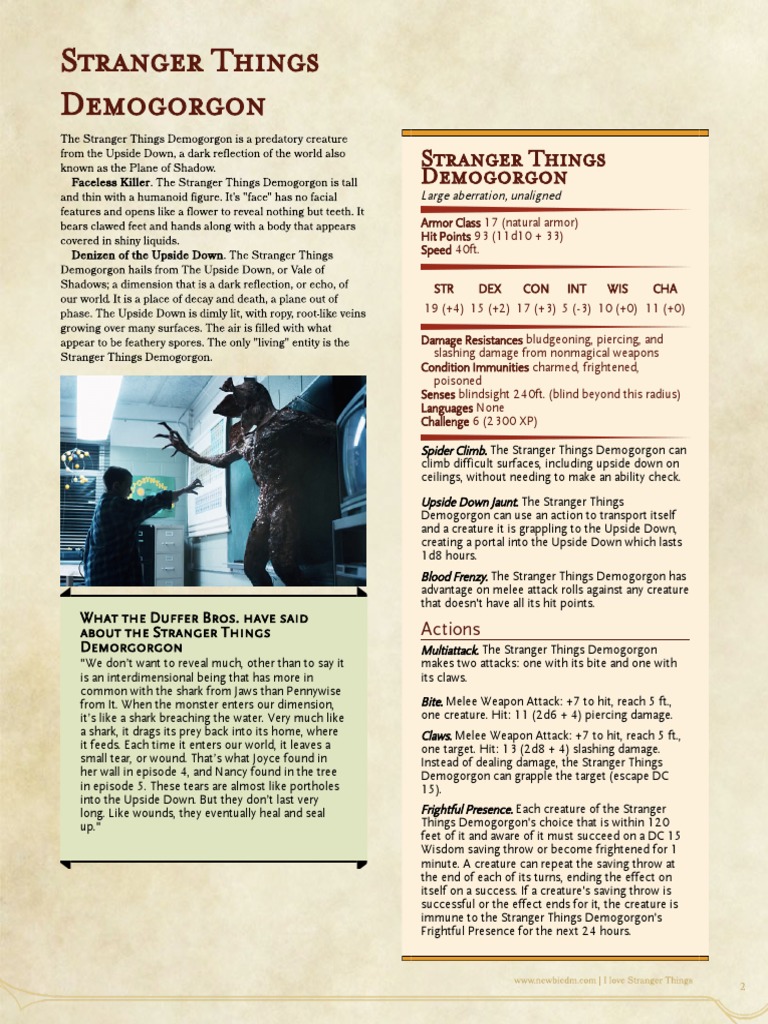 Stranger Things Dnd5e | PDF | Leisure