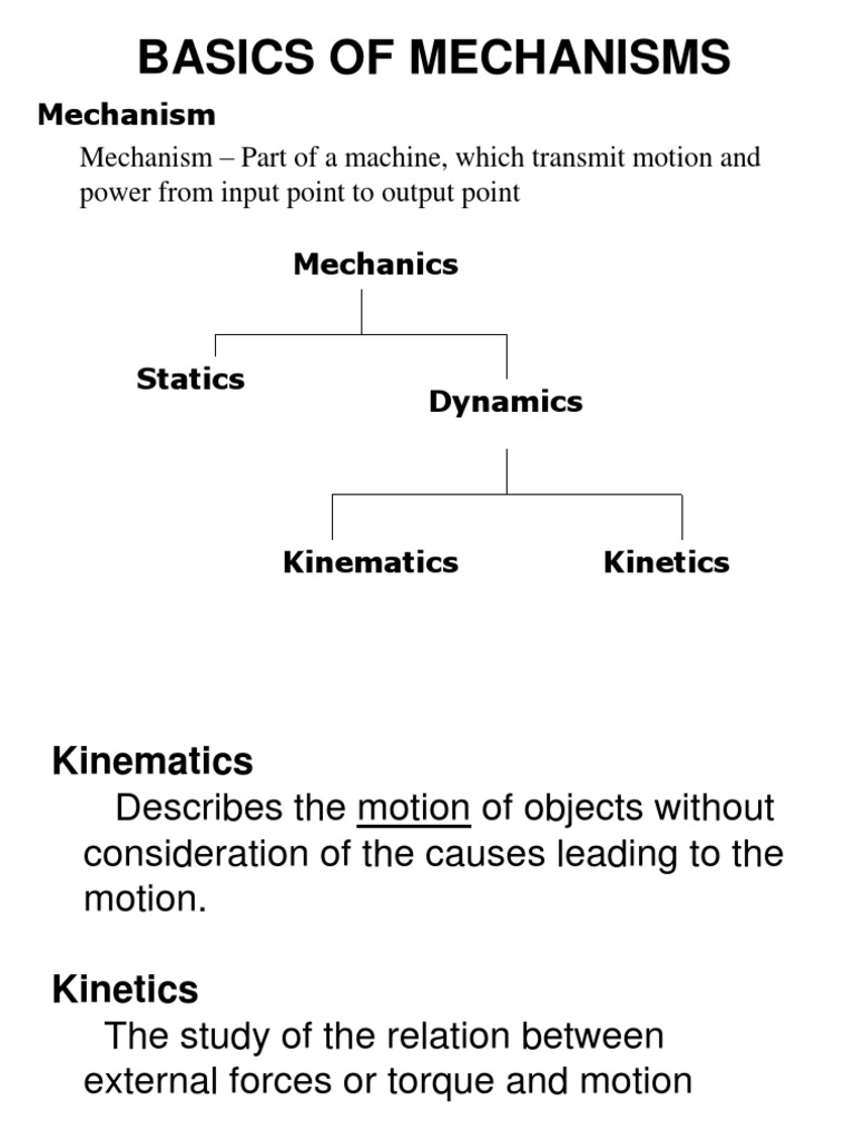 Understanding Mechanisms in Machines | PDF | Kinematics | Machines