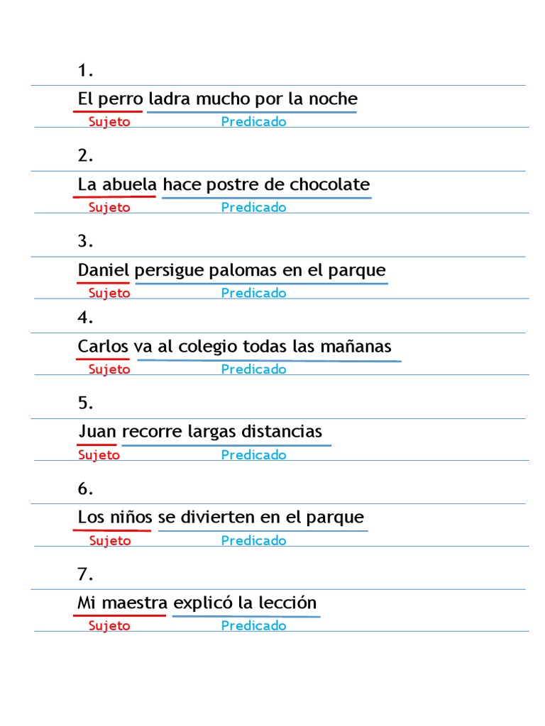 Oraciones Sujeto y Predicado y Sujeto Tácito | PDF
