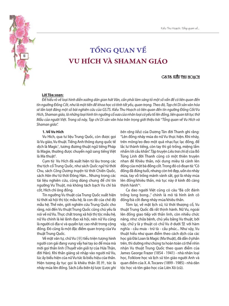 5404 - Tong Quan Ve Vu Hich Va Shaman Giao | PDF