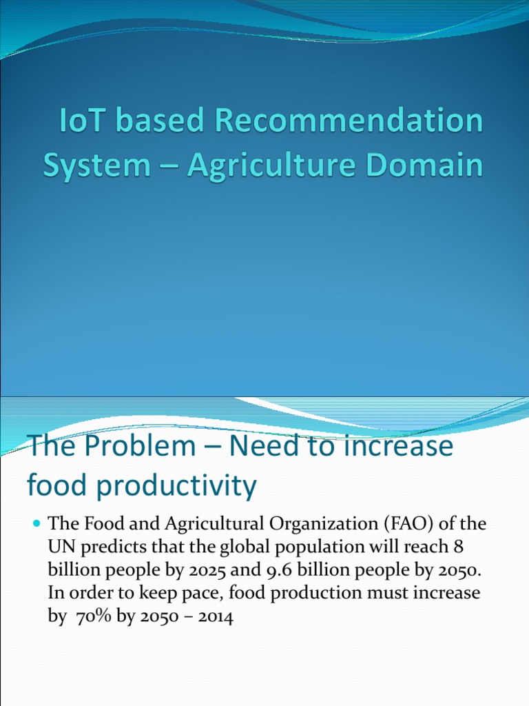 IoT Based Recommendation System - Agriculture Domain | PDF | Internet ...