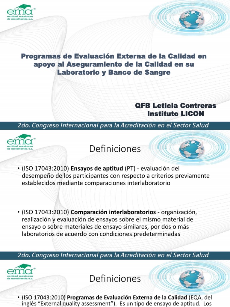 Programas de Evaluacion Externa | PDF | Calidad (comercial) | Evaluación