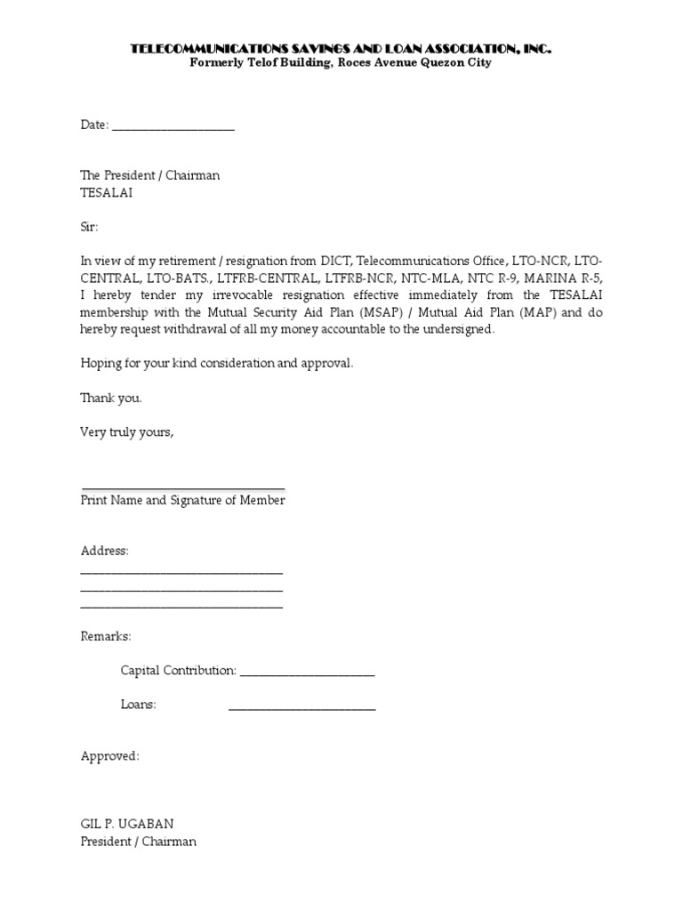 Resignation Form | PDF | Business