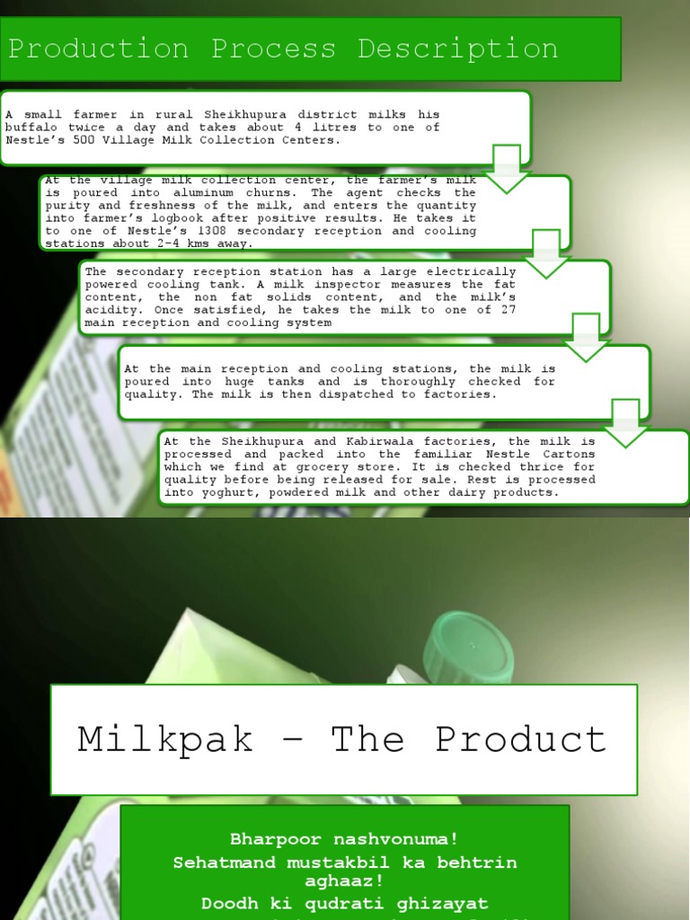 Nestle Milkpak Production Process Overview | PDF | Milk | Nestlé