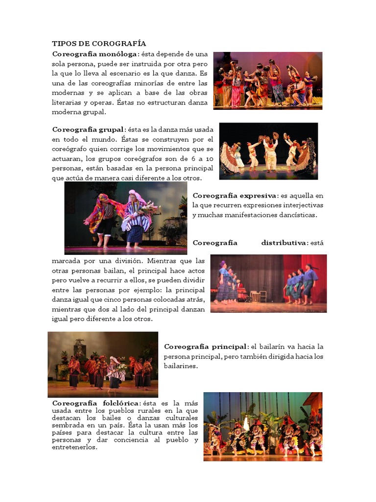 S] Los diferentes tipos de coreografía | PDF