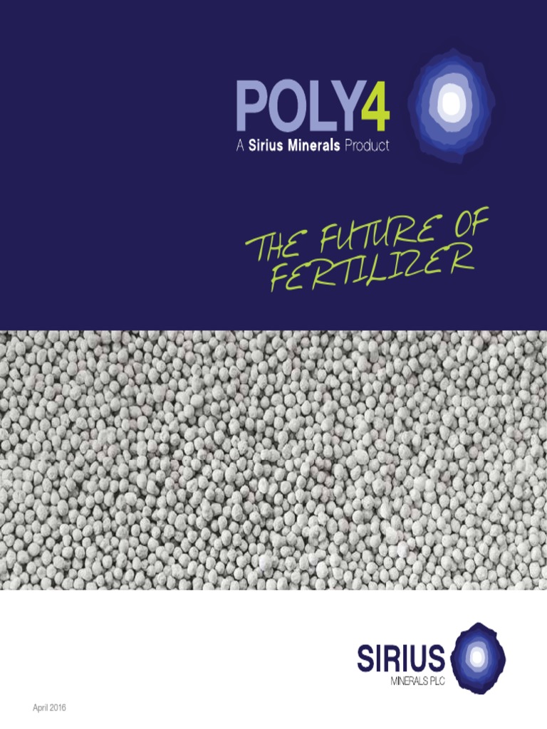 Polyhalite Characteristics April 2016 | PDF | Plant Nutrition | Fertilizer