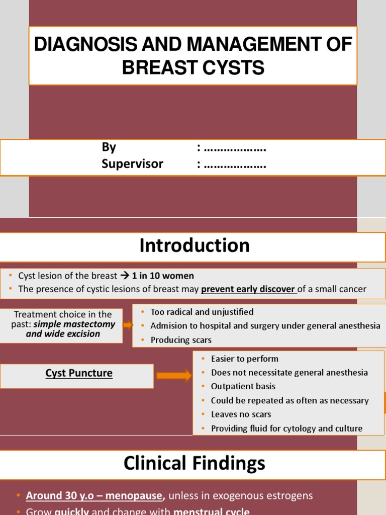 Diagnosis and Management of Breast Cysts | PDF | Neoplasms | Mammography