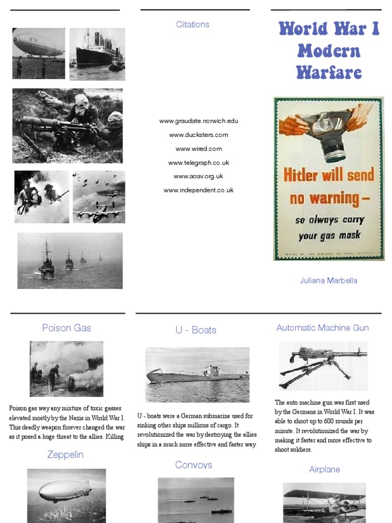 History Brochure Project | PDF | Chemical Warfare | World War I