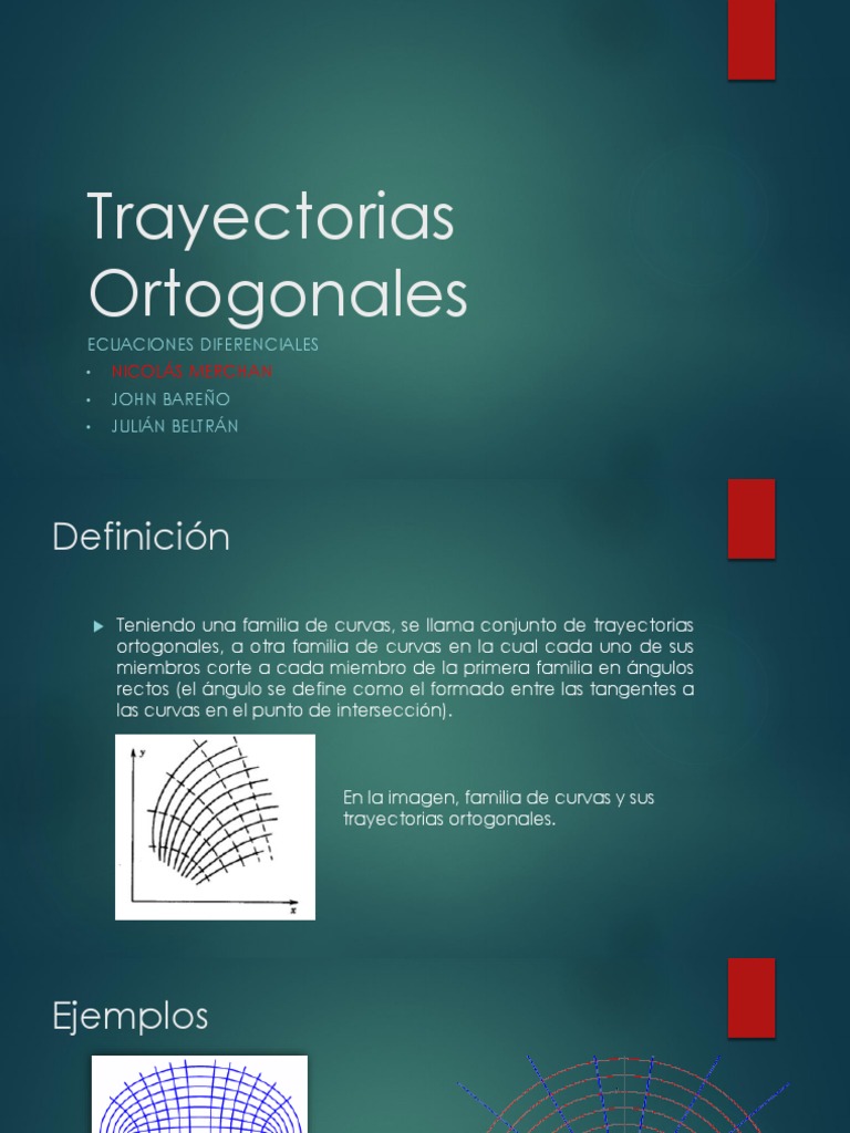 Trayectorias Ortogonales | PDF | Curva | Ortogonalidad