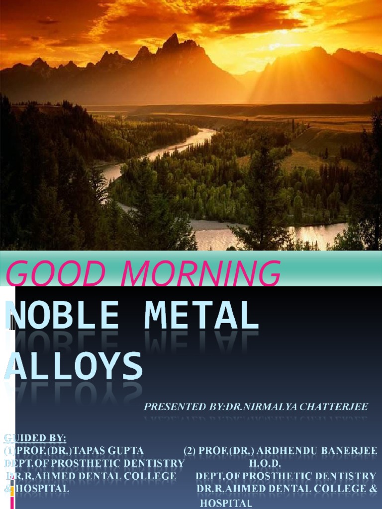Noble Metal Alloys in Dentistry | PDF | Crystallite | Metals