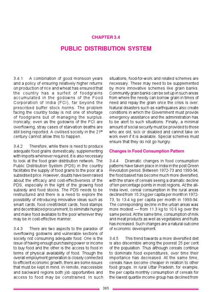 Public Distribution System | PDF