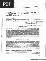 Swain (1995), Three Functions of Output in Second Language Learning | PDF