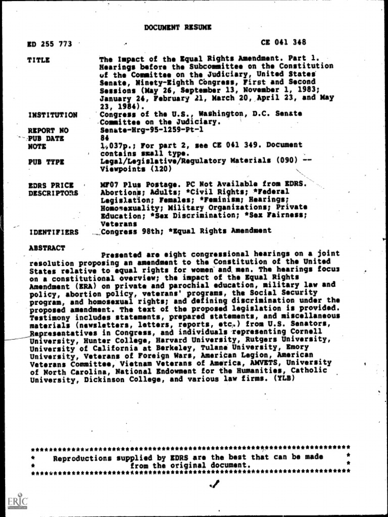 1983 Senate Hearing Transcript | PDF | United States Congress ...