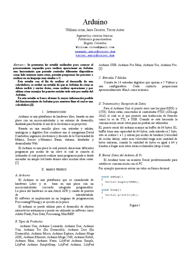 Arduino | PDF | Arduino | Bienes manufacturados