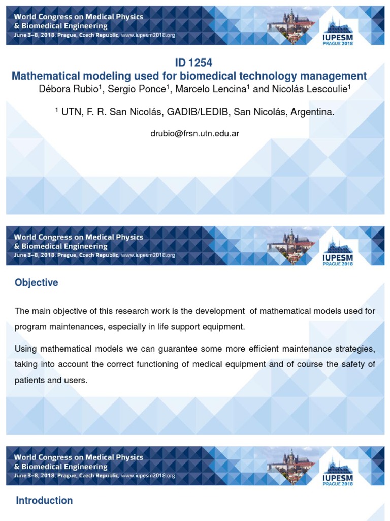 Mathematical Modeling Used For Biomedical Technology Management | PDF ...