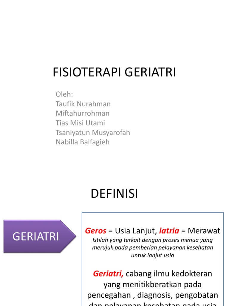 Fisioterapi Geriatri | PDF